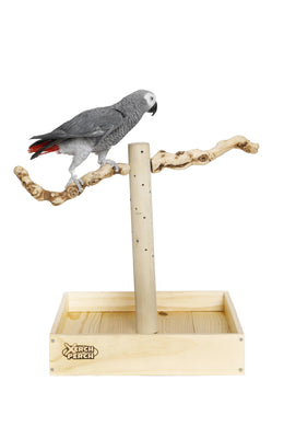 Natural Wood Parrot Stand Perch – The Parrot Mom, LLC