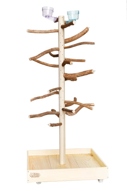 Natural Wood Parrot Stand Perch – The Parrot Mom, LLC